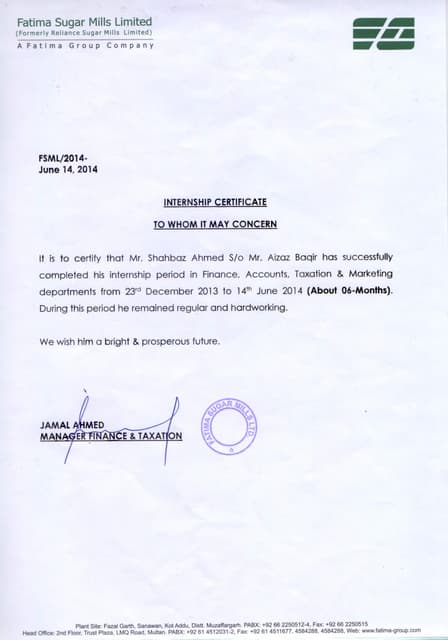 Intimation letter | PDF