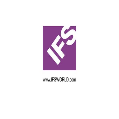 IFS SOUTH ASIA COMPANY_INTRODUCTION- NOV 2015 | PPT