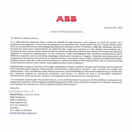 Reference letter Rathna Chitroju ABB | PDF