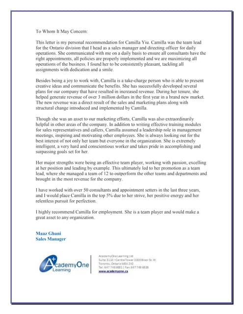 Maggie Letter of Recommendation | DOCX