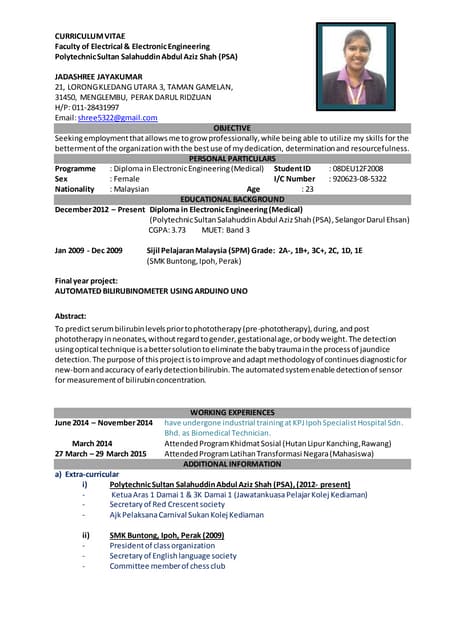 Cv lamar pekerjaan taufan | PDF