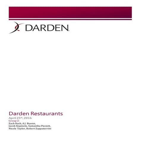Darden Resturants Policy Final Report | DOCX