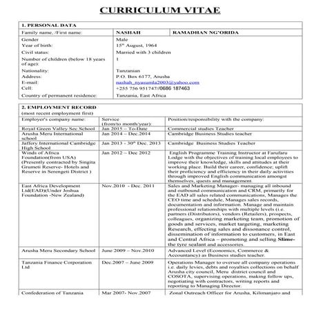 Linda Byaba-CV | PDF