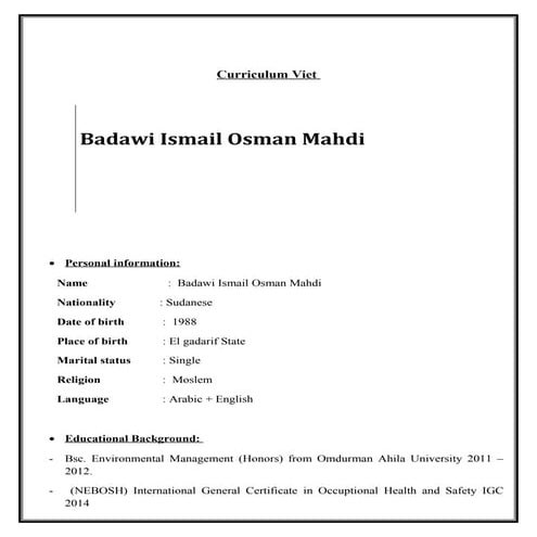 BADAWI ISMAIL OSMAN C.V-1 | DOC