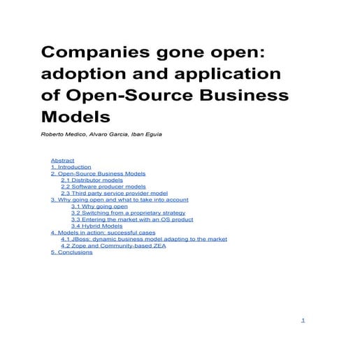 An Analysis Of Open Source Business Models | PDF