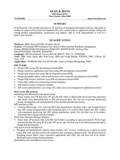 As 400 resume sample for experienced | PDF | Resume Writing and Advice ...