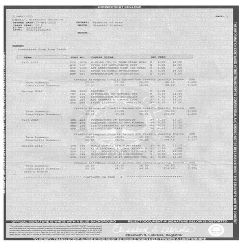 Official College Transcript | PDF