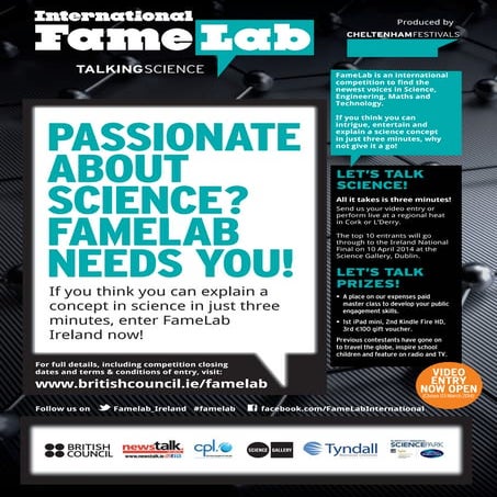 FameLab Poster - Science 2014 | PDF