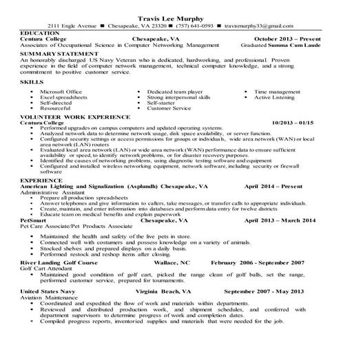 Travis Lee Murphy Updated Resume | DOCX