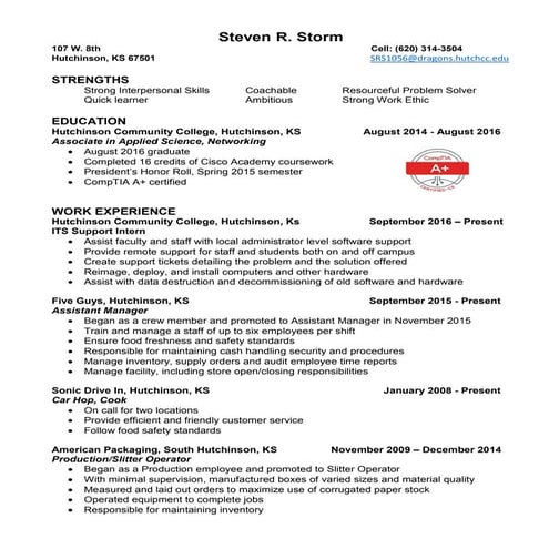 Nov Resume Steven | PDF