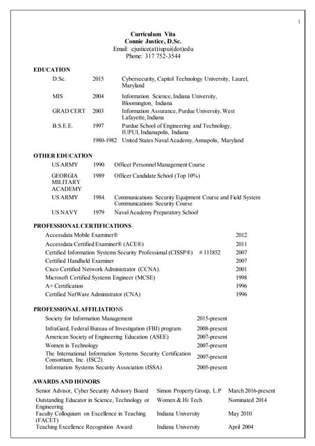 Curriculum vitae august 2016 | PDF | Computing | Technology & Computing