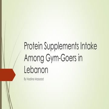 Presentation about protein supplements' research | PPT