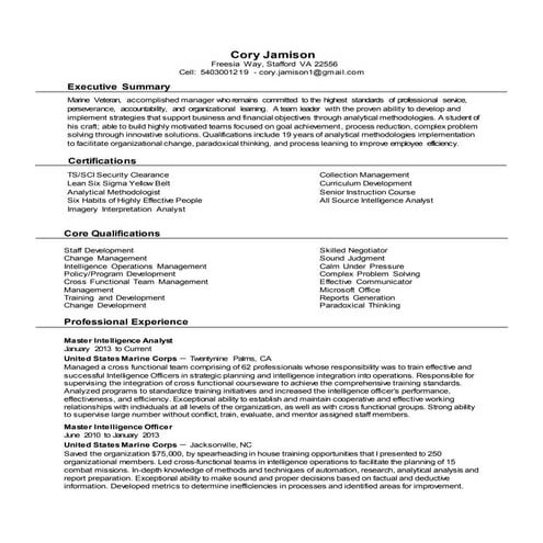 Sherry Mattingly Spotlight Resume