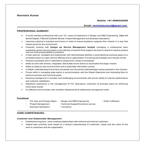 Profile_ Accomplishment_Ravindra Kumar | DOC