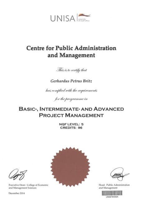 UCT Certificate Ian Bessarabia | PDF