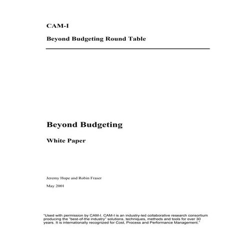 006-Beyond Budgeting | PDF