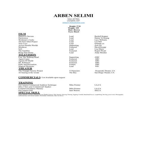 ARBEN SELIMI RESUME | PDF