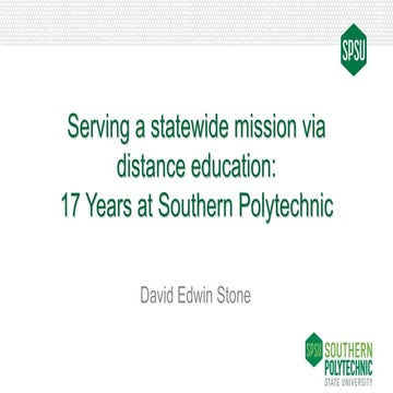 17 years at Southern Polytchnic | PPT