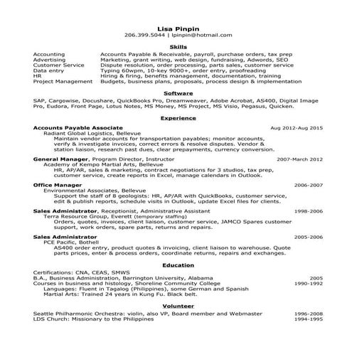 Lisa Pinpin, Resume | PDF