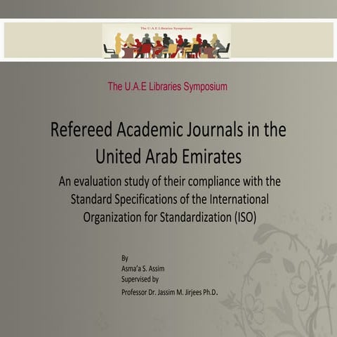 Refereed Academic Journals in the United Arab Emirates | PPT