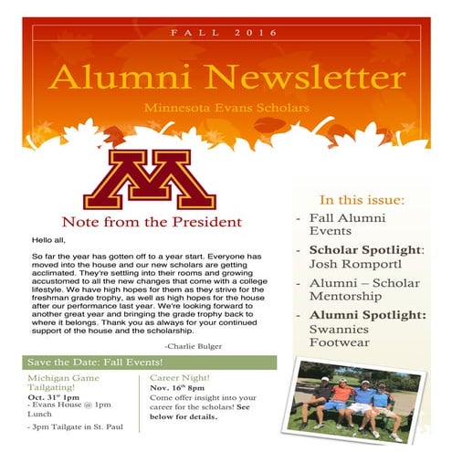 Alumni Newsletter Fall 15 | PDF