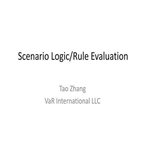 Scenario Logic Evaluation | PPTX