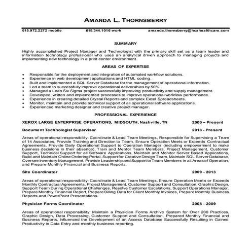 Amanda's Resume 2016 | PDF