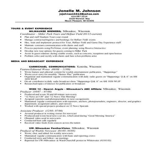 Sports, Event Resume | PDF