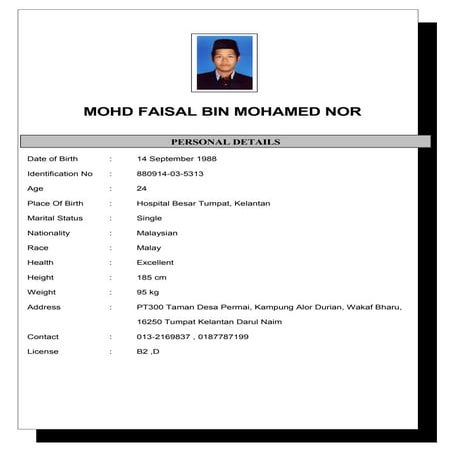 Resume Mohd Faisal | DOC