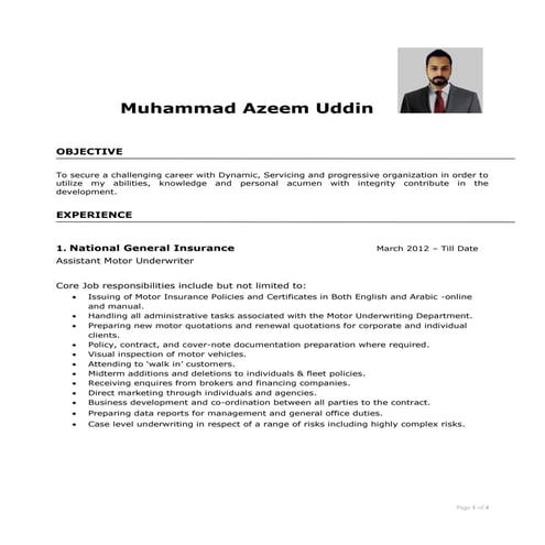Transcript of Muhammad Azeem Uddin | PDF