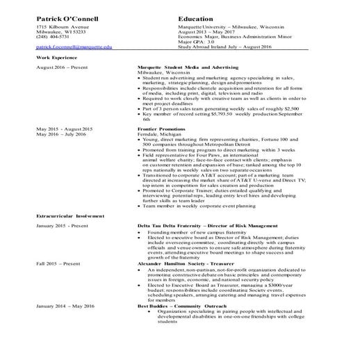 Condensed Resume | PDF