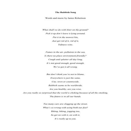 The Rubbish Song | PDF