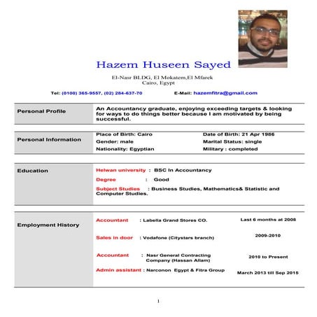 Hazem Cv | PDF