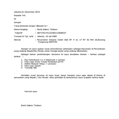 cv ranti juliana versi revisi bu emil | PDF