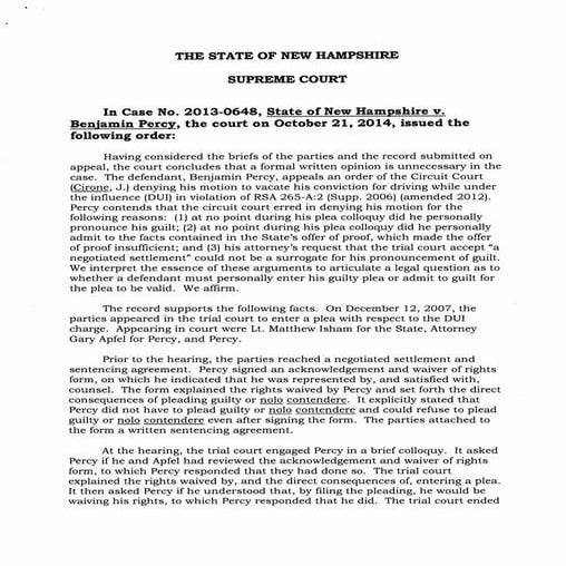 State v. Benjamin Percy | PDF