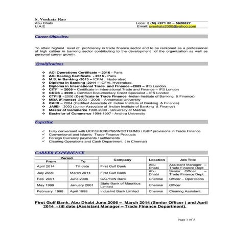 venkat cv | DOC | Credit Cards | Personal Debt