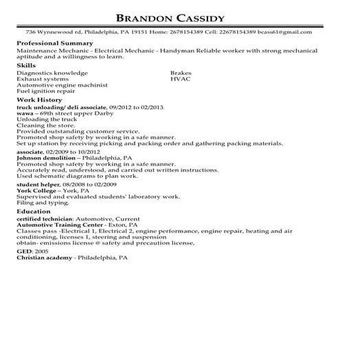 Jeremy's Resume a | PDF