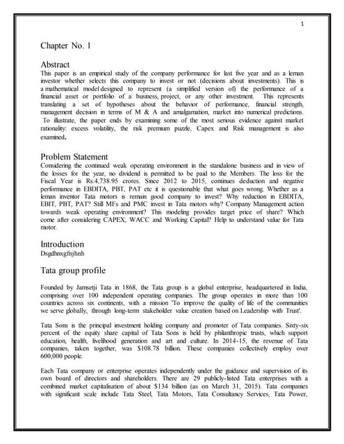 BCG Matrix of Tata Group | PPTX