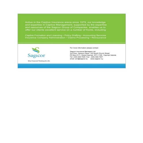 Sagicor Captive Ad | PDF