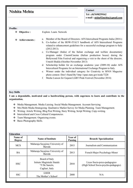 CV Neha | PDF