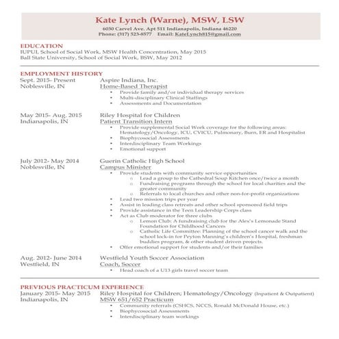 Resume- Current | PDF