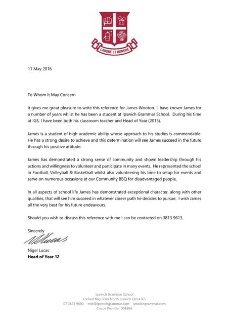 Scotty Pinuelas Letter of Recommendation | PDF