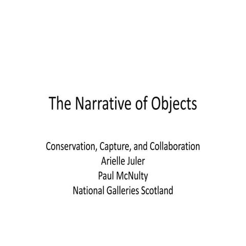The Narrative of Objects | PPT