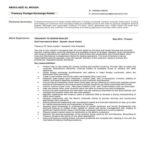 ABDULAZIZ AL MOUSA CV updated | PDF