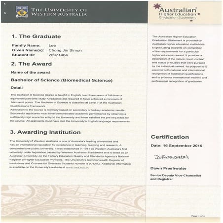 Bachelor Transcript | PDF