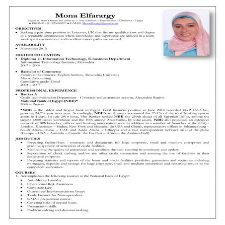CV - Mona Elfarargy | PDF