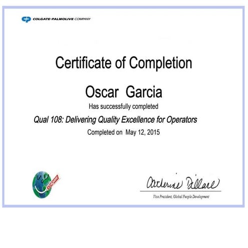 Qual 108 Delivering Quality Excellence for Operators | PPT