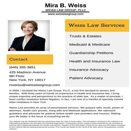 Weiss law Flyer w Bio | PDF