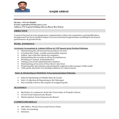 Saqib Abbas CV (1) | PDF