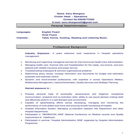 Job Description - Chief Executive Officer - Hospital | PDF